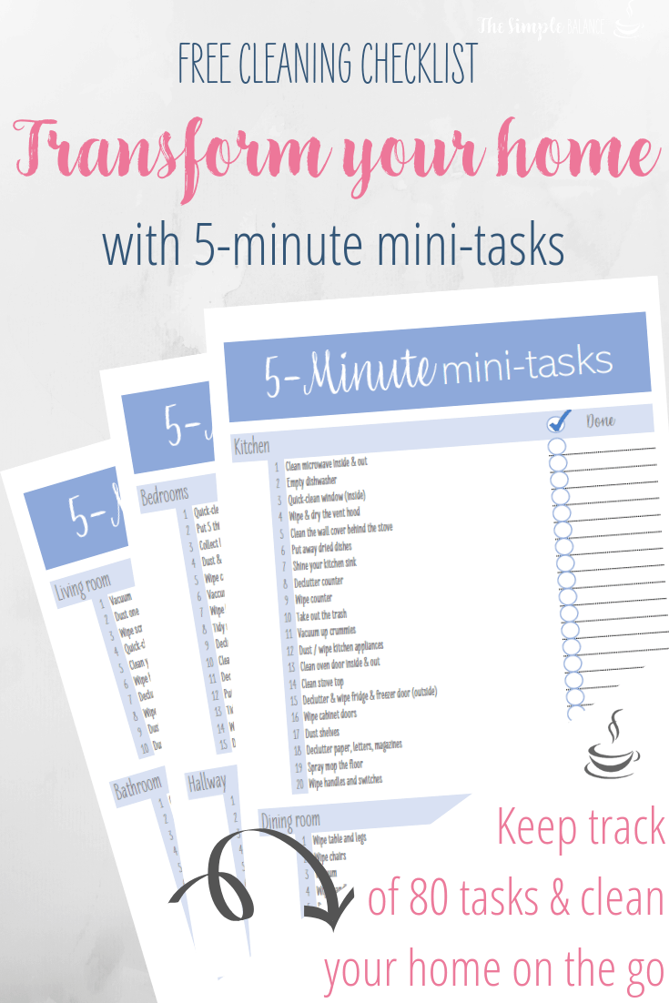 [Cleaning checklist] Transform your home with 5-minute tasks - The ...